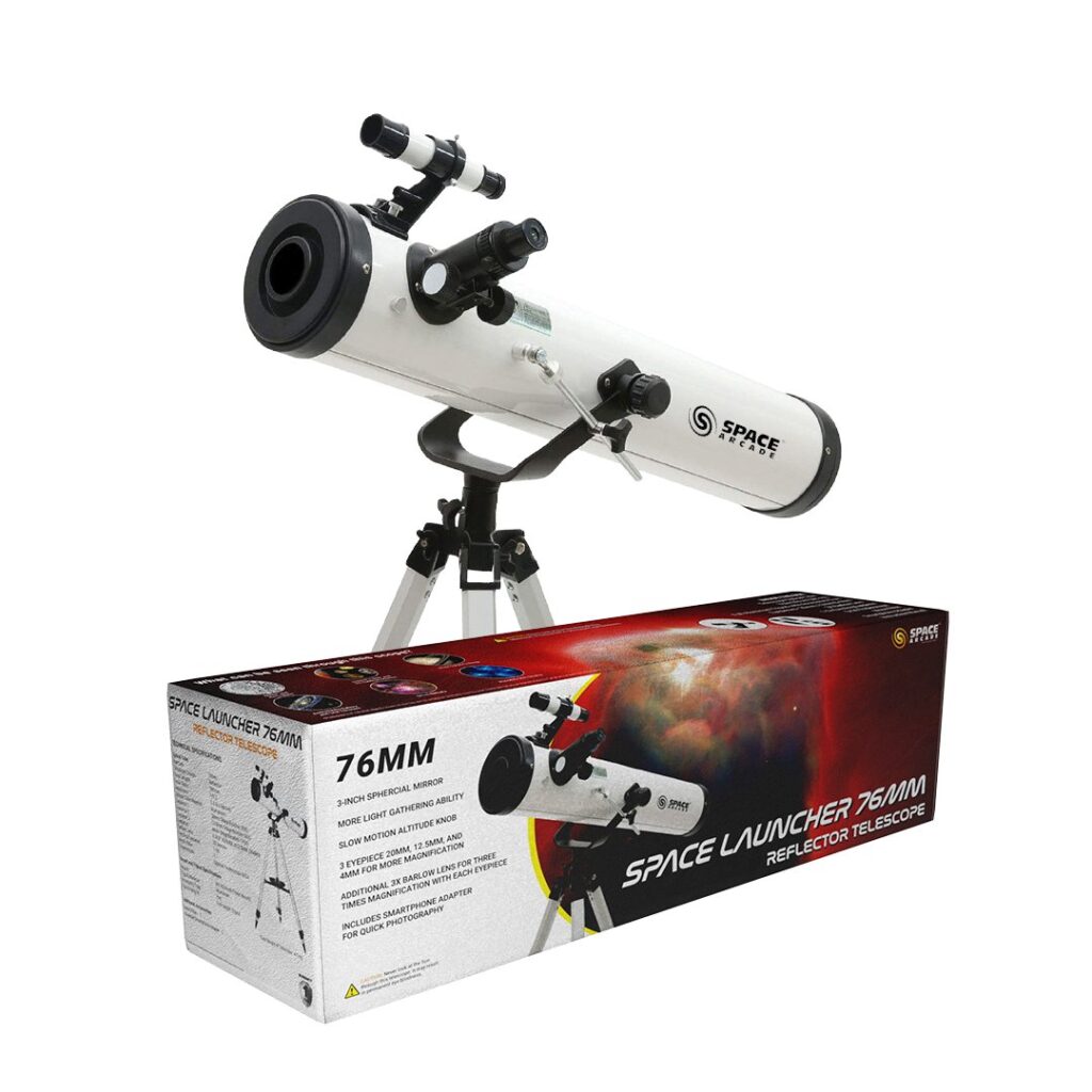 Space Launcher 76mm Reflector Telescope - Space Arcade
